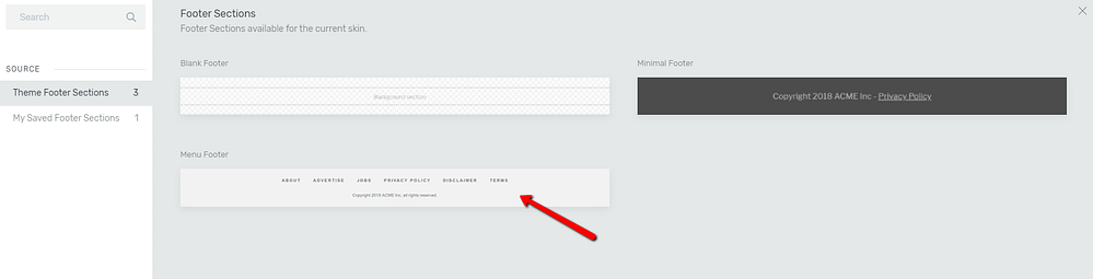 How to Use the Footer Section