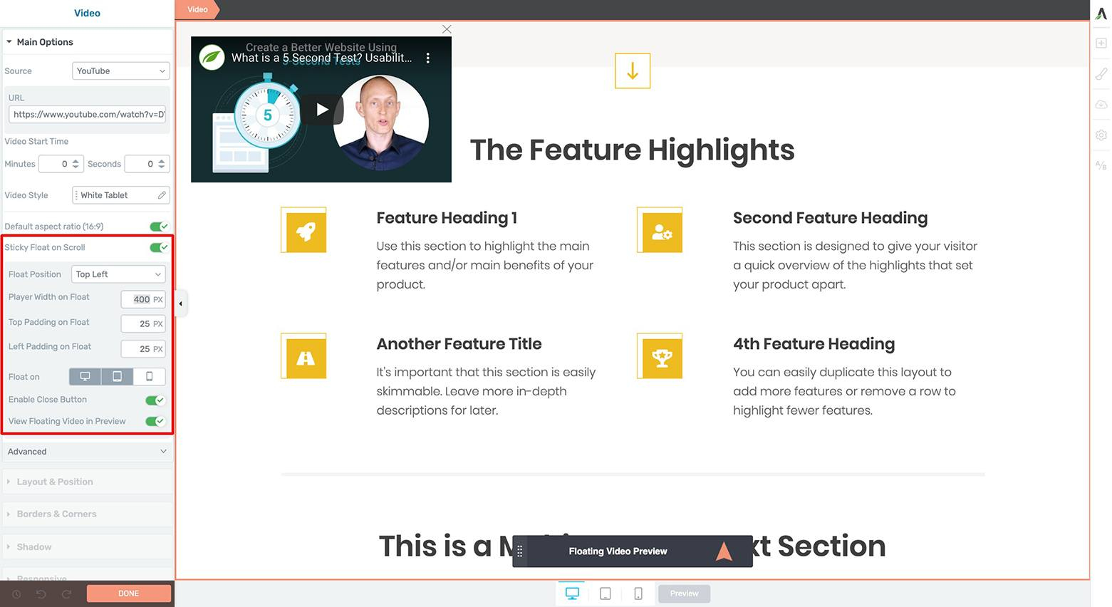 Drive More Conversions with Floating Video in Thrive Architect