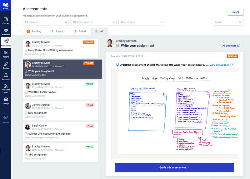 New: Assessments for Thrive Apprentice