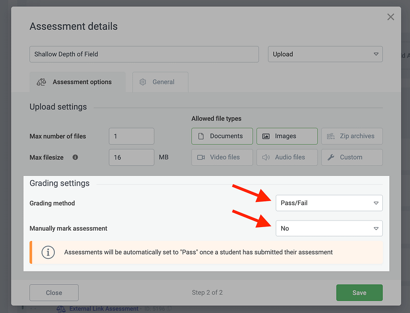 New: Assessments for Thrive Apprentice