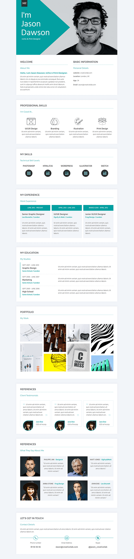 How to Create a Résumé One Page Website