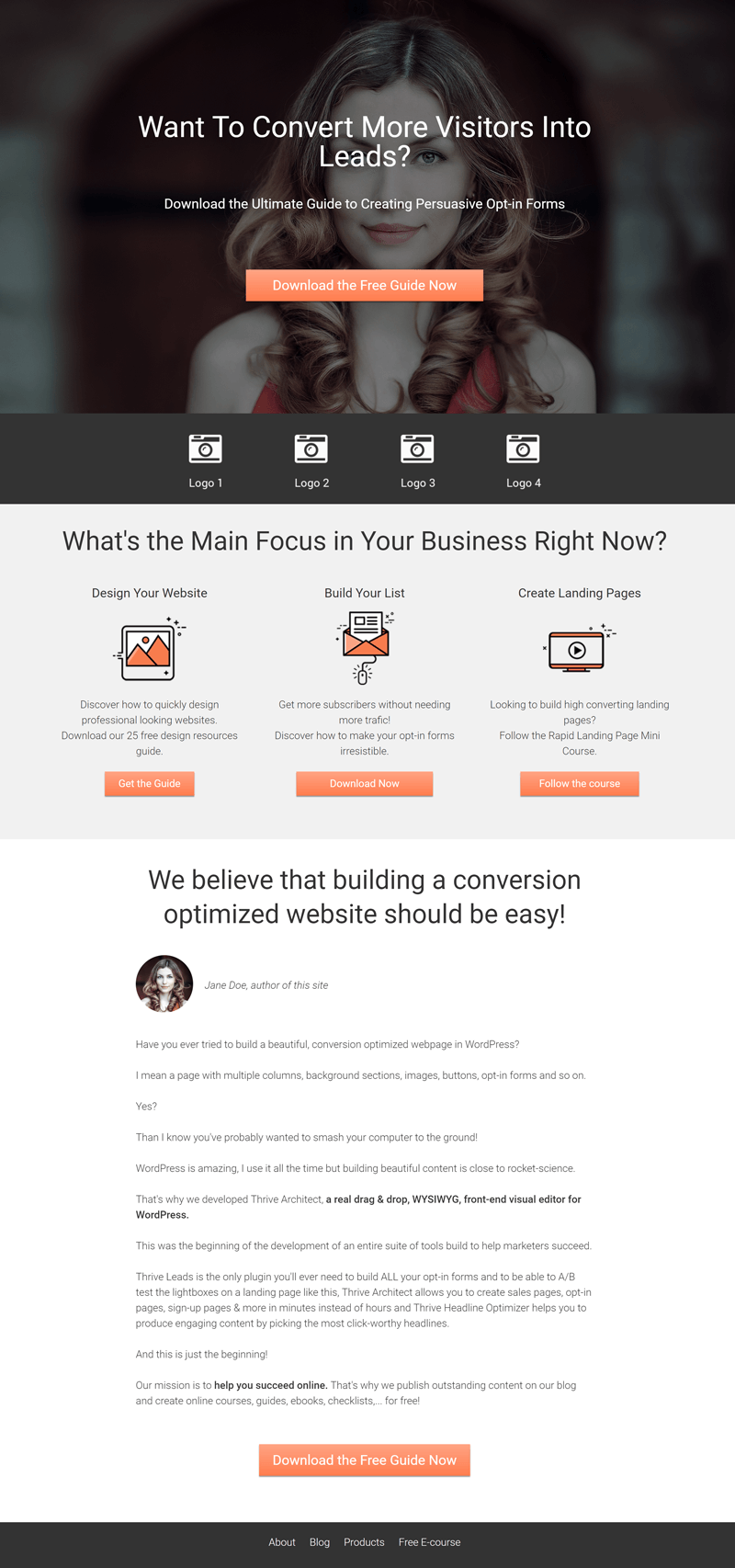 Create an Upside Down Homepage in Thrive Architect