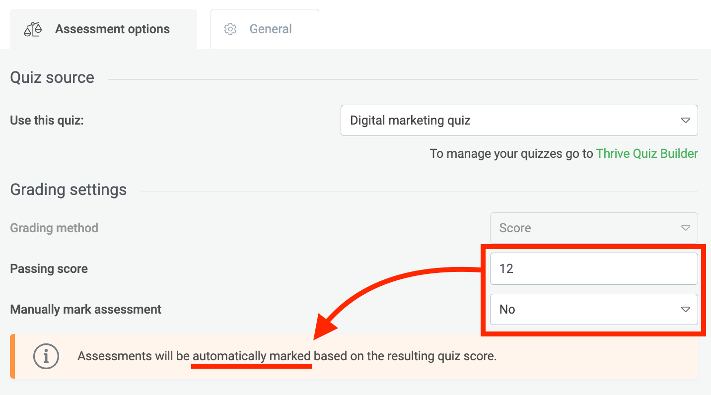 New: Assessments for Thrive Apprentice