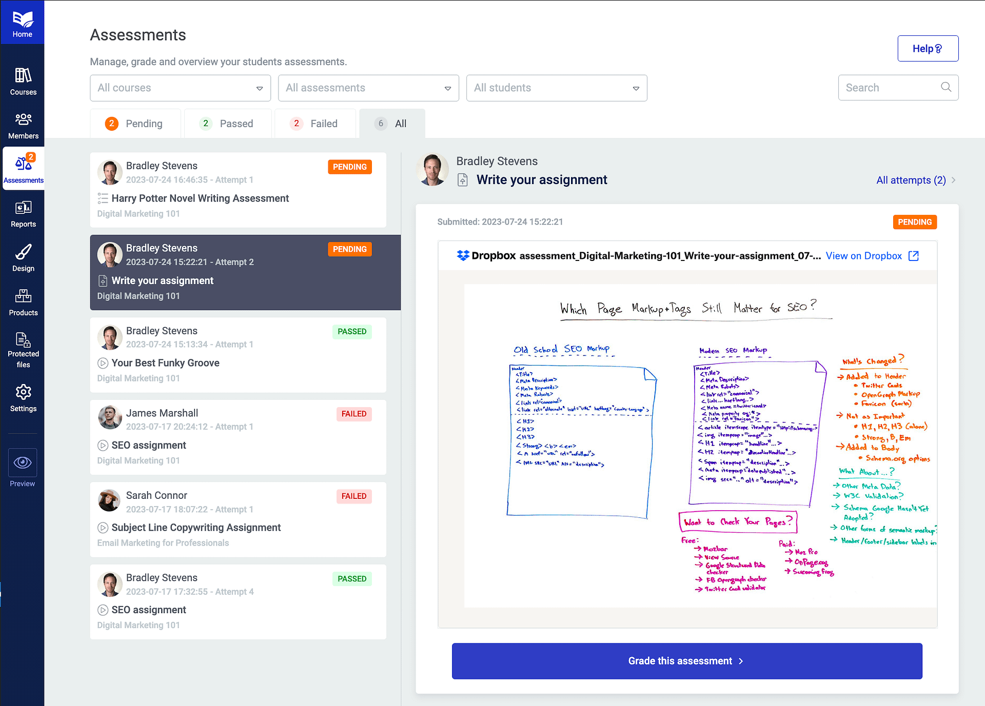 New: Assessments for Thrive Apprentice