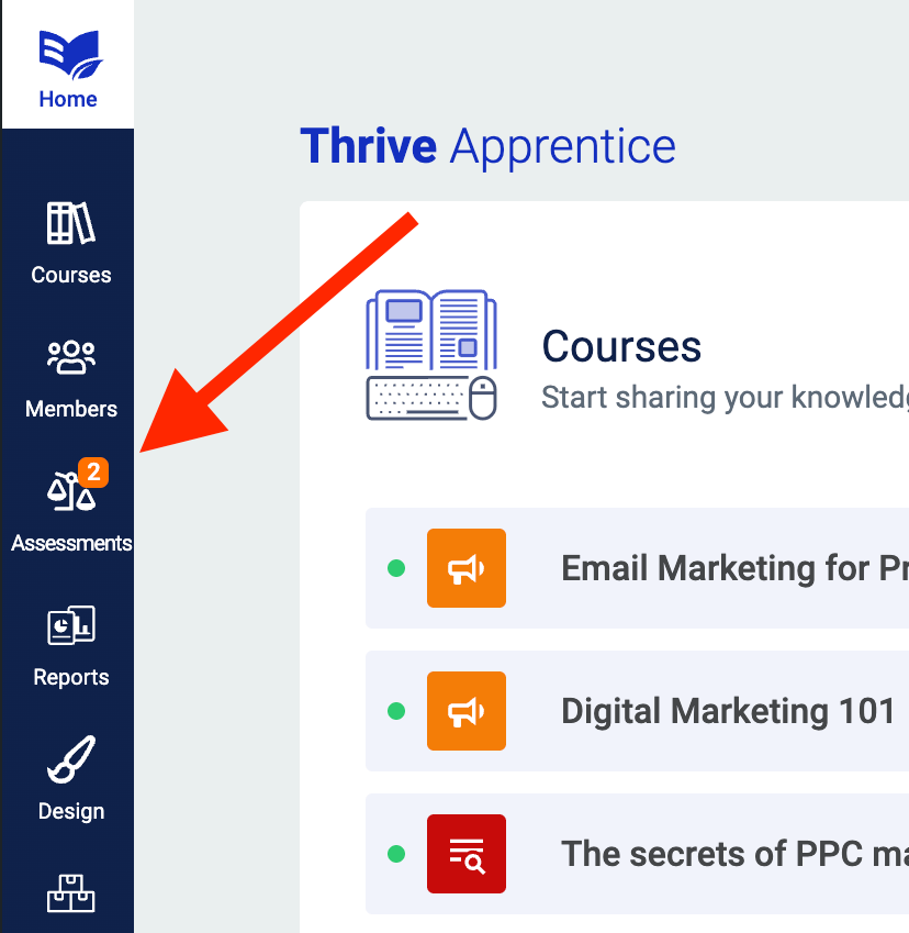 New: Assessments for Thrive Apprentice