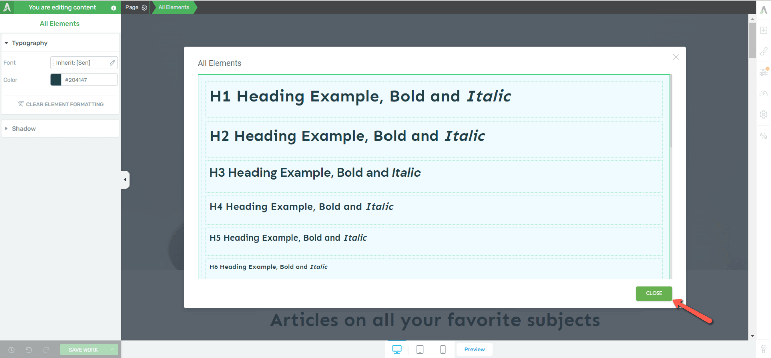 Using the Style Editor in Thrive Landing Pages - Thrive Themes