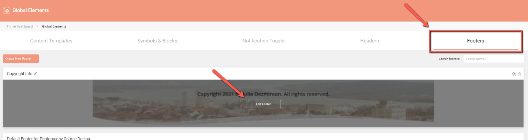 Creating a Copyright Footer Using Dynamic Content - Thrive Themes