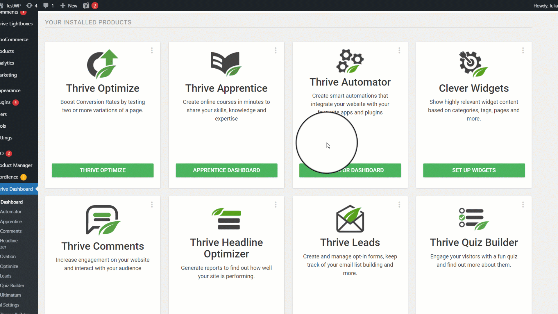 Thrive Dashboard Walkthrough - Thrive Themes