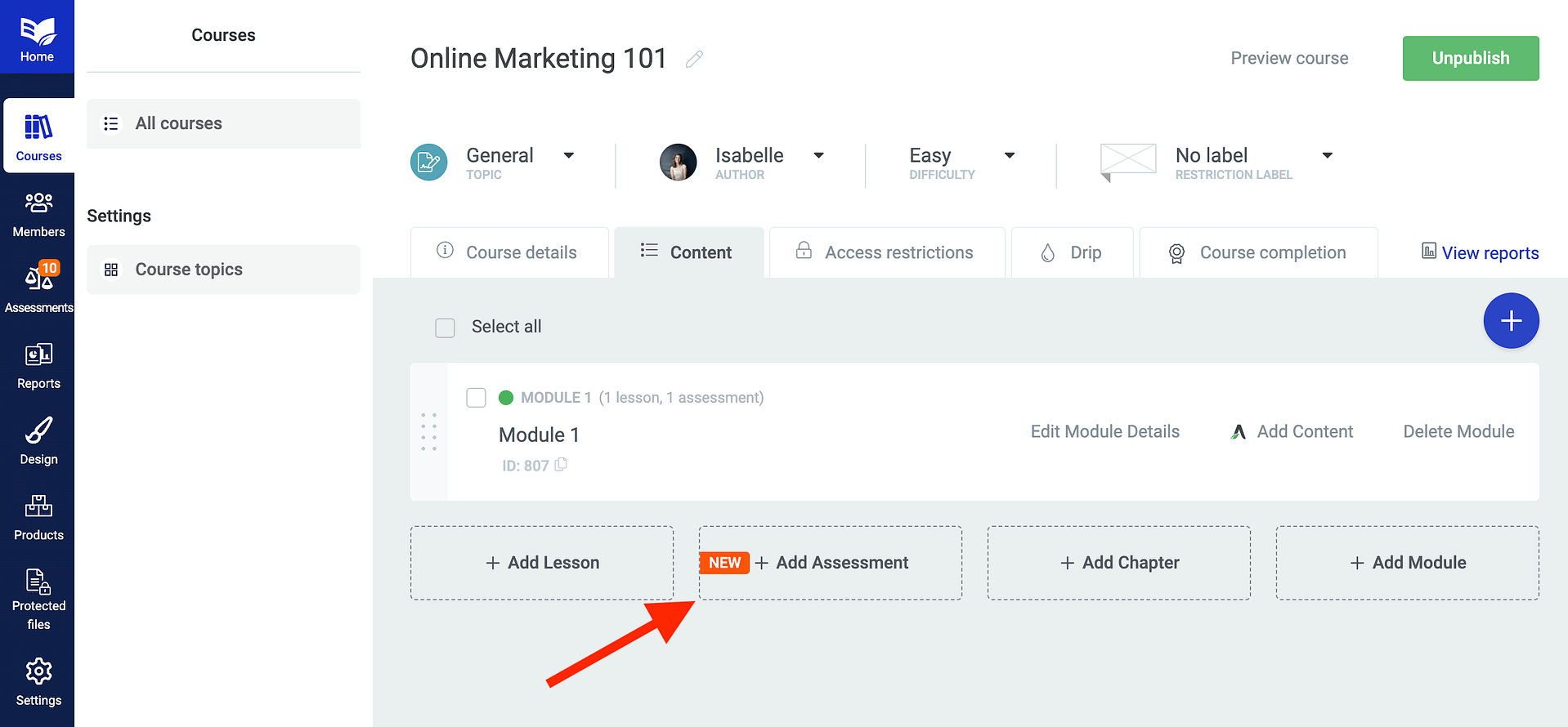 New: Assessments for Thrive Apprentice