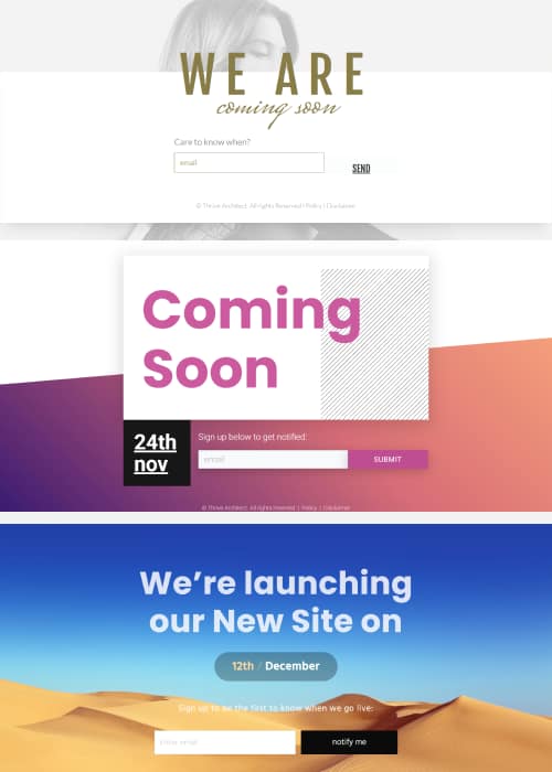 Coming Soon Landing Page Templates - Thrive Themes